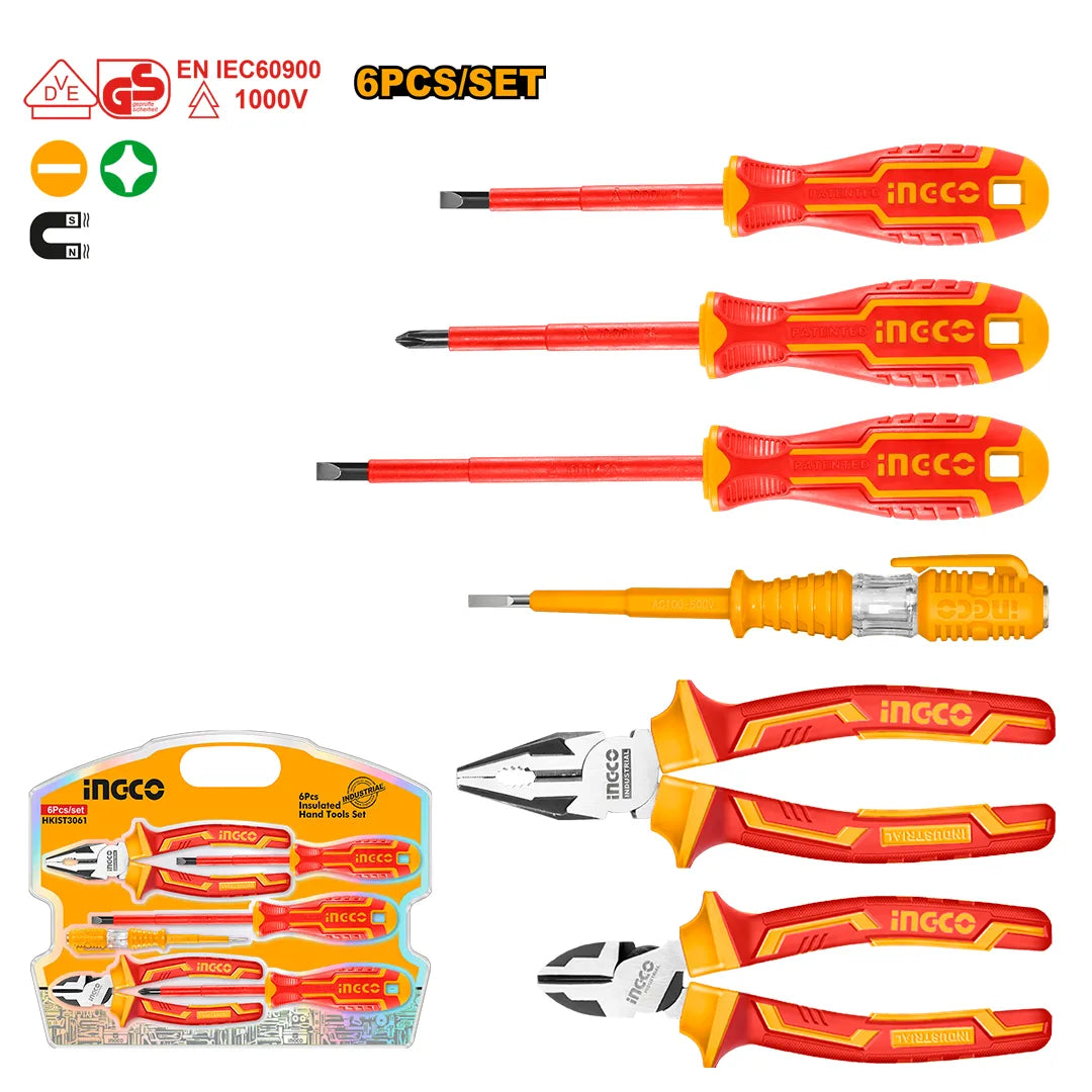 Ingco insulated hand tools 6pcs set HKIST3061 – Sonee Hardware