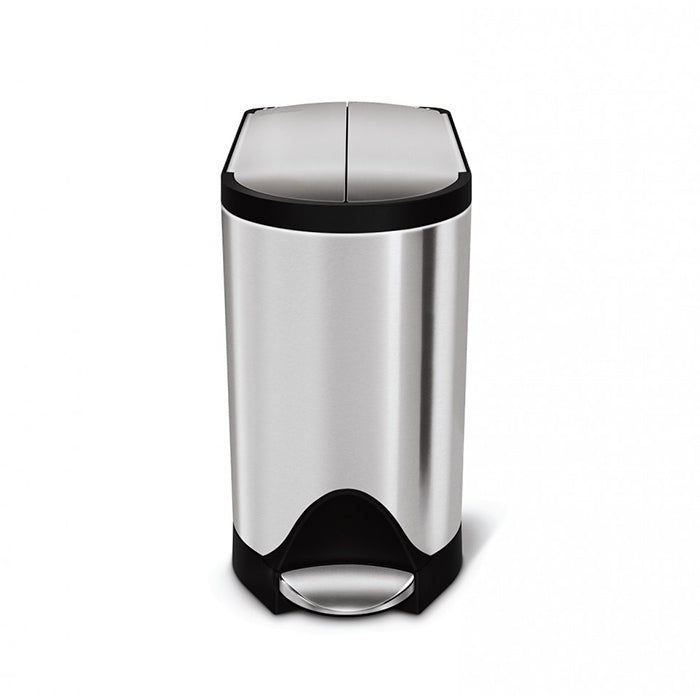 Simplehuman Butterfly Bin Brushed Stainless Steel FPP 10L – Sonee Hardware